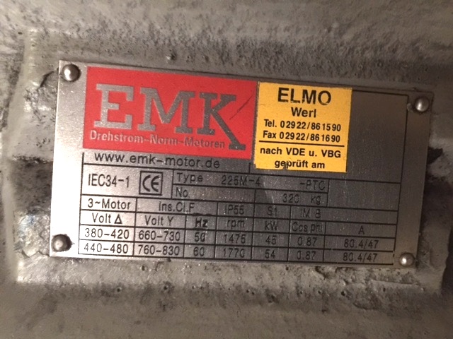 SPARE PARTS AND ACCESSORIES : Motor EMK 45 kW